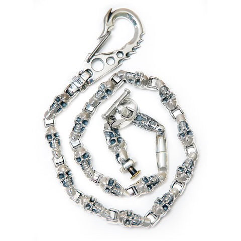U-Joint Good Luck Skull Links with Fish Hook Clip Wallet Chain – Deopuz
