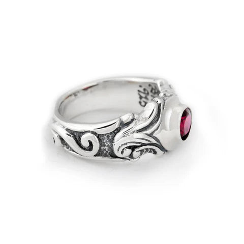 BWL Ring for unisex | Bill Wall Leather R440 6mm Stone Special Edition ...